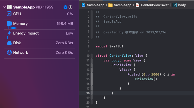 HStack/VStackとLazyHStack/LazyVStack【SwiftUI】 | S.T.Blog